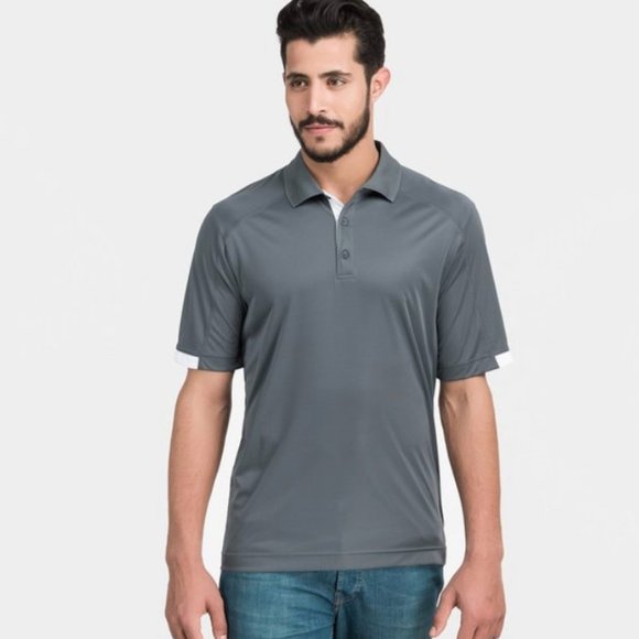 Elevate | Shirts | Elevate Kiso Polo Shirt Color Steel Greywhite Size L ...